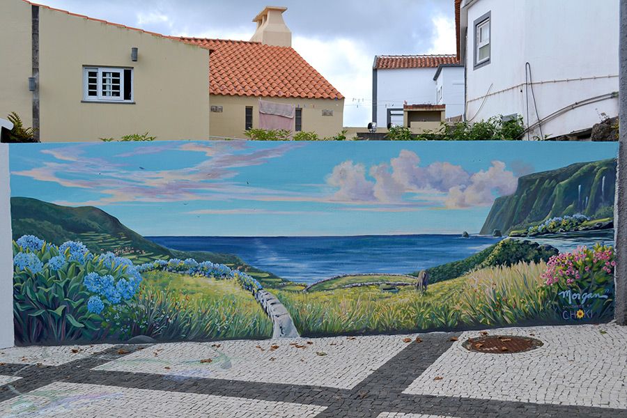 Plaza Landscape Mural - Morgan Murals
