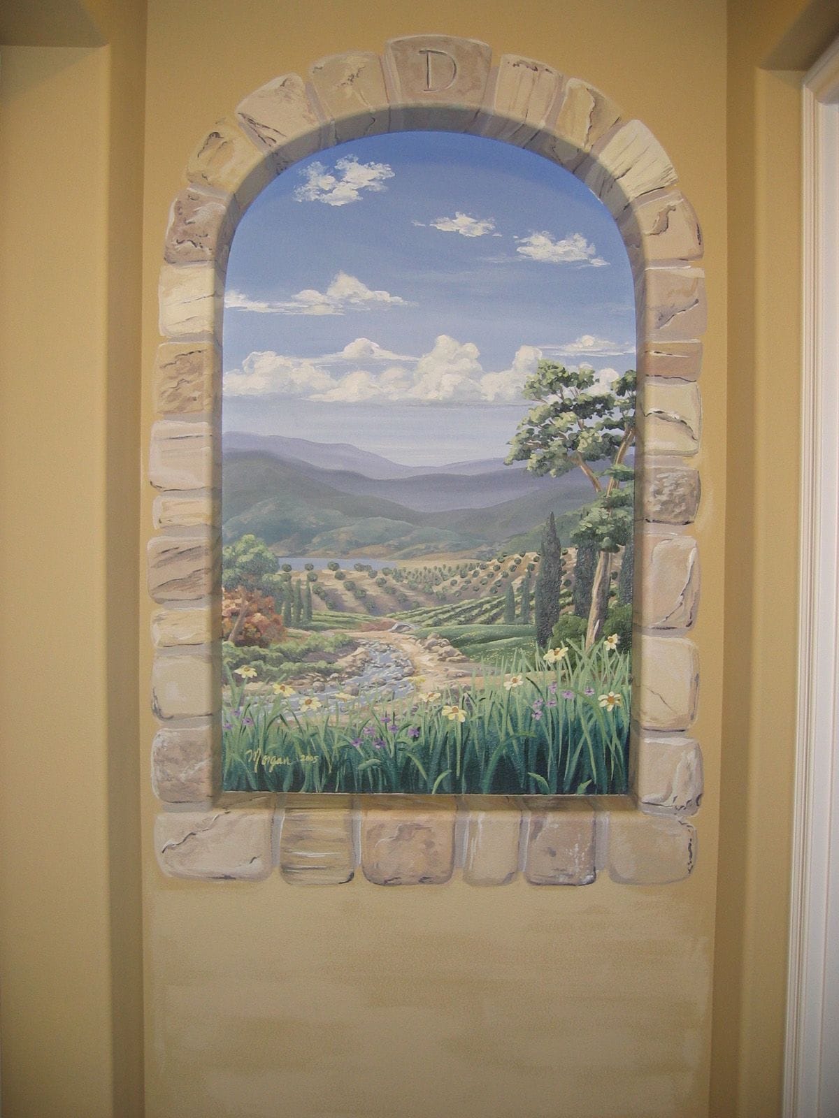 Italian Countryside Wall Niche Trompe L'Oeil | Morgan Murals